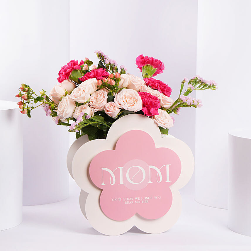 Order Pastel Flower Box for Mothers Day Online | Same-Day Delivery UAE ...
