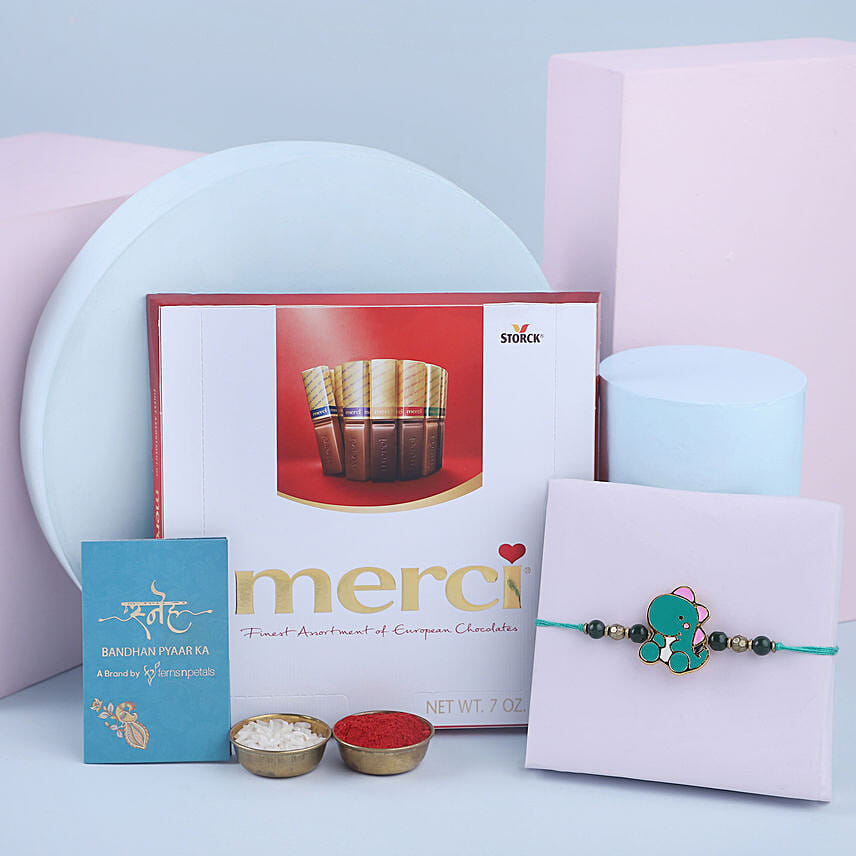 Order Sneh Adorable Dino Rakhi With Merci Online | Same-Day Delivery ...