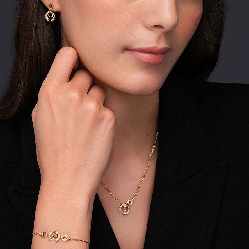 Order Cerruti 1881 Amalia Gold Plated sparkling stones Jewellery Set ...