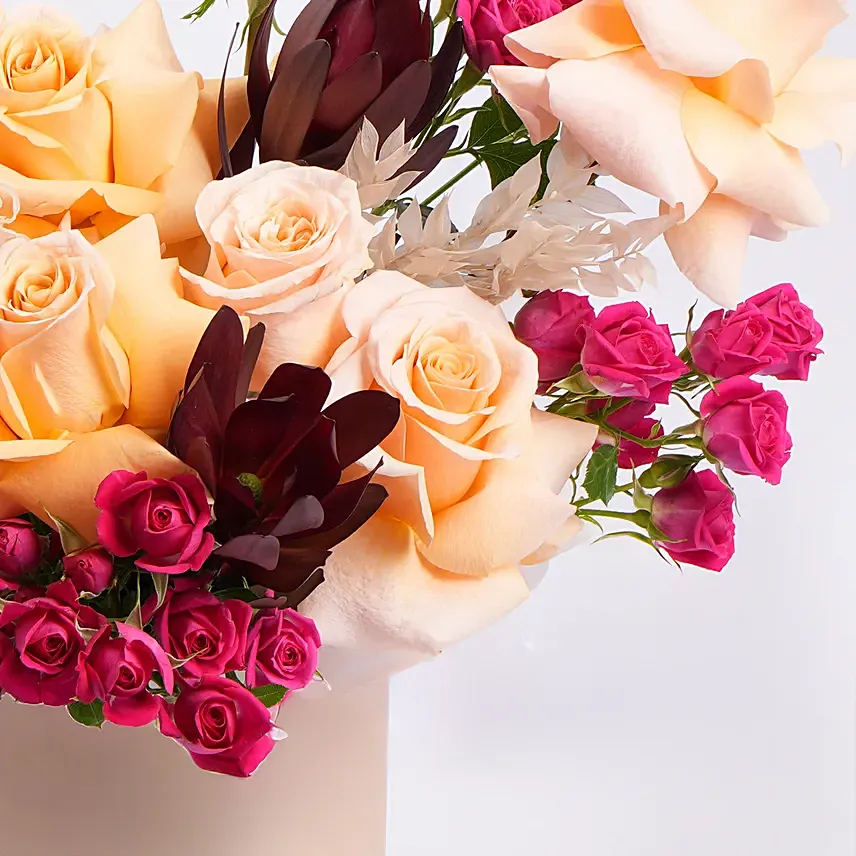 Order Luxury Desert Rose Mix Floral Box Online | Same-Day Delivery UAE ...