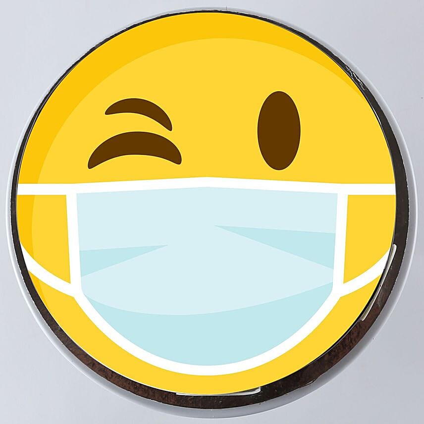 Online Wink Emoji Mask Chocolate Cake 1Kg Gift Delivery in Malaysia - FNP