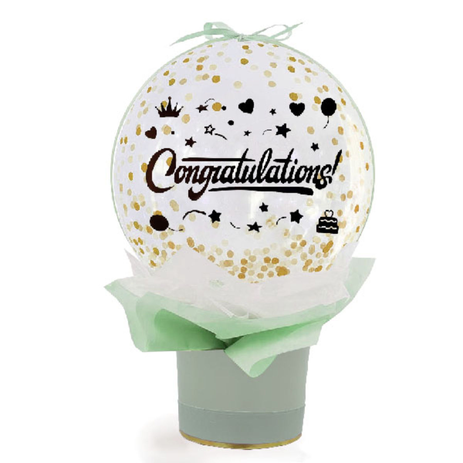 Online Congratulations Confetti Bubble Balloon Box Gift Delivery in ...