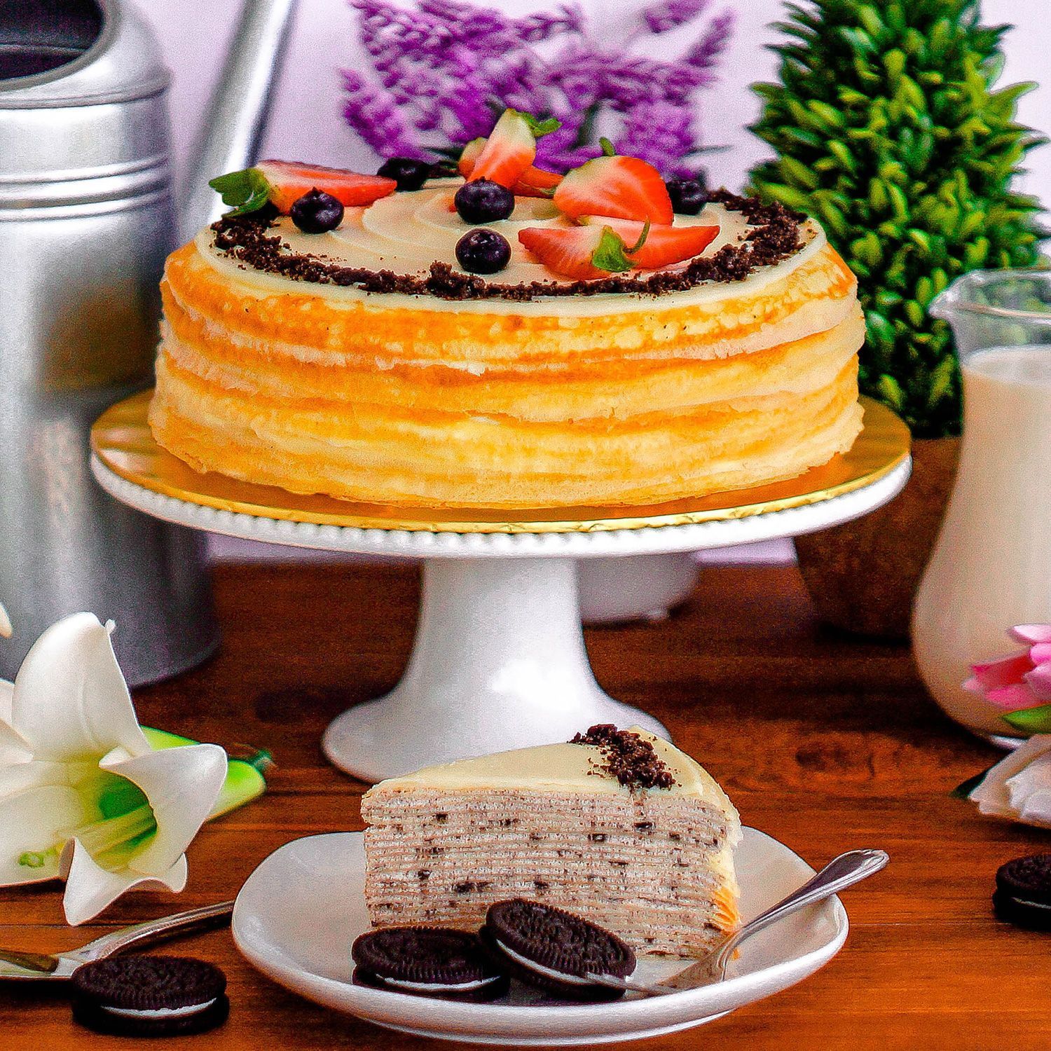 Online Liscious Oreo Crepe Cake Gift Delivery in Malaysia - FNP