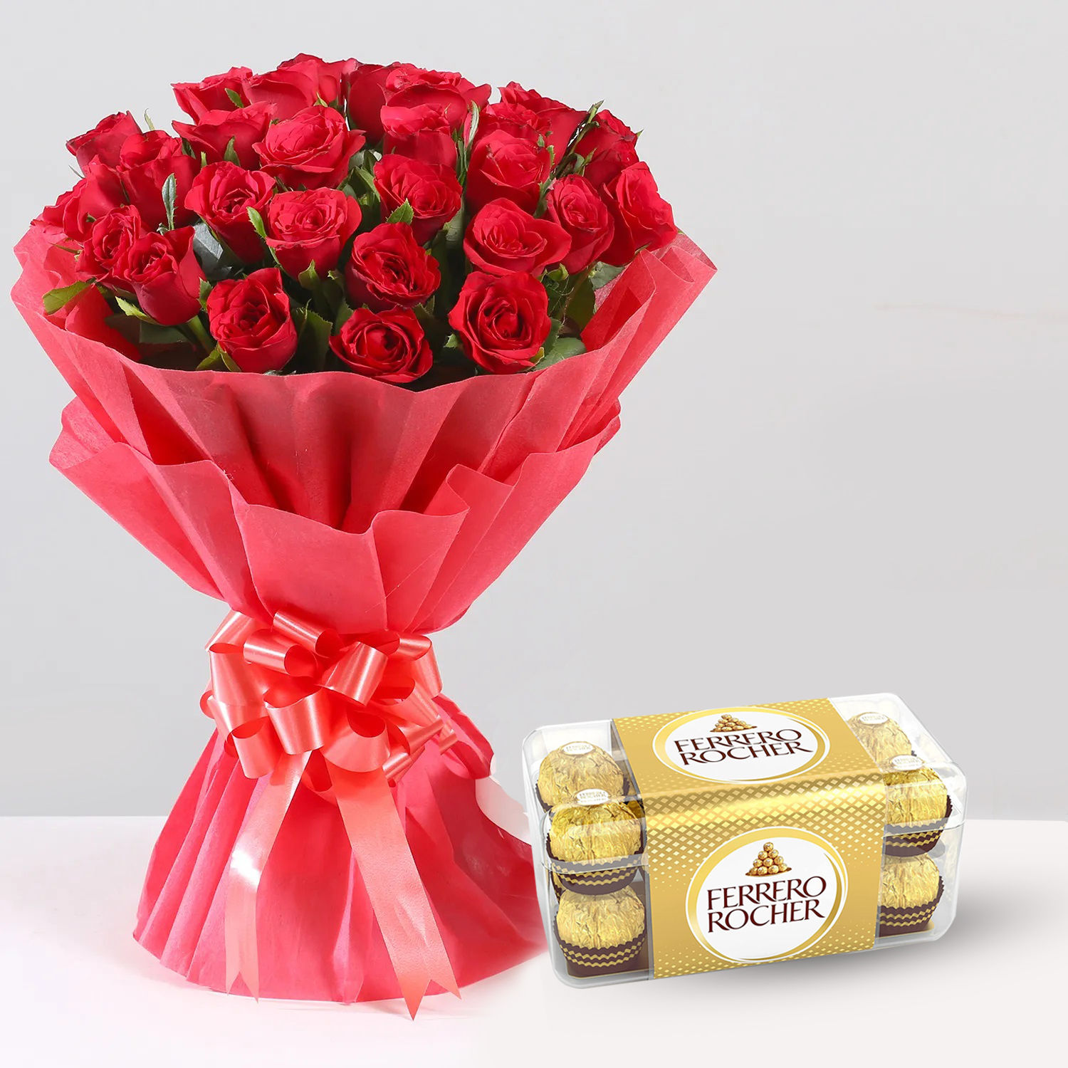 Online 36 Roses And 16Pcs Ferrero Chocolate Gift Delivery in ...