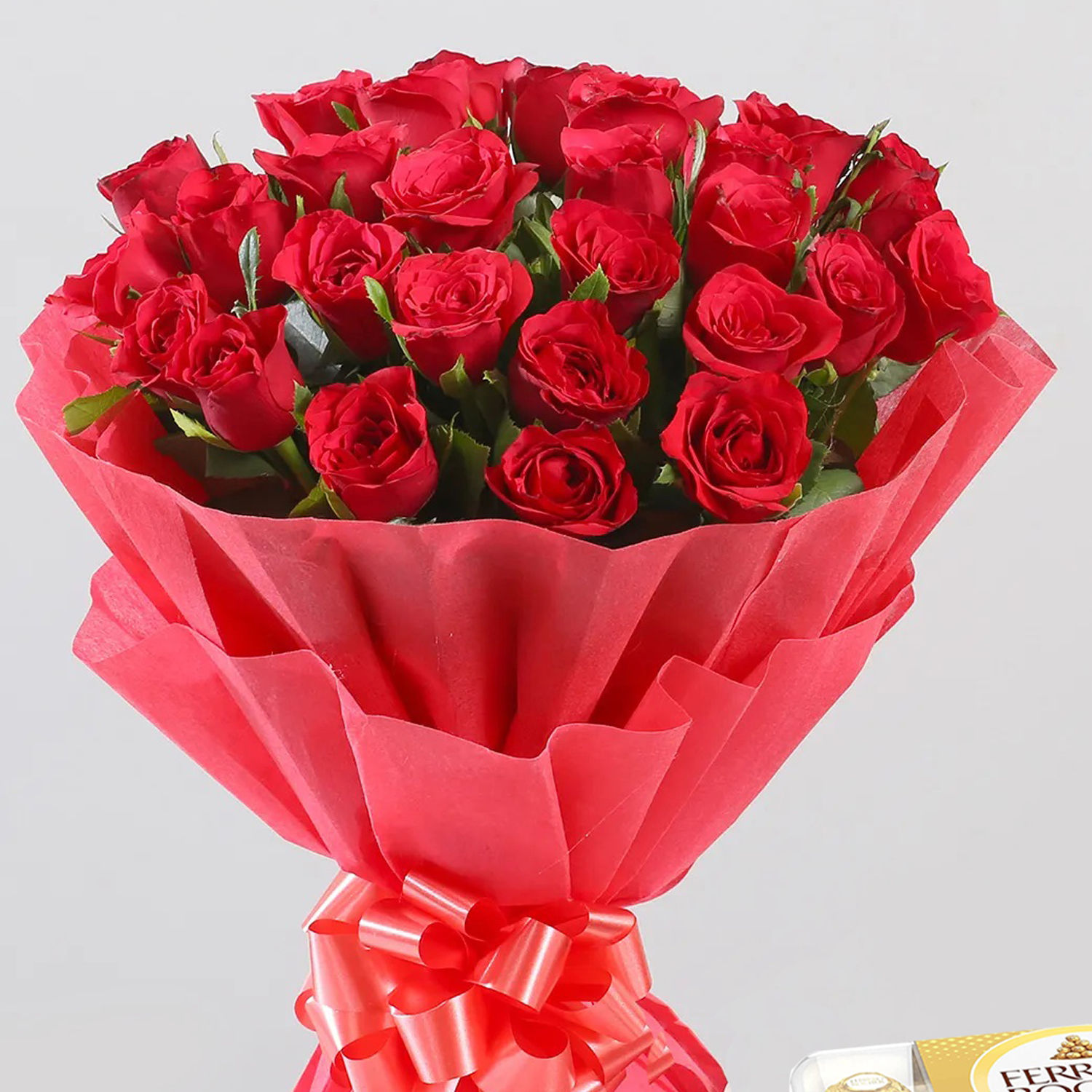 Online 36 Roses And 16Pcs Ferrero Chocolate Gift Delivery in ...