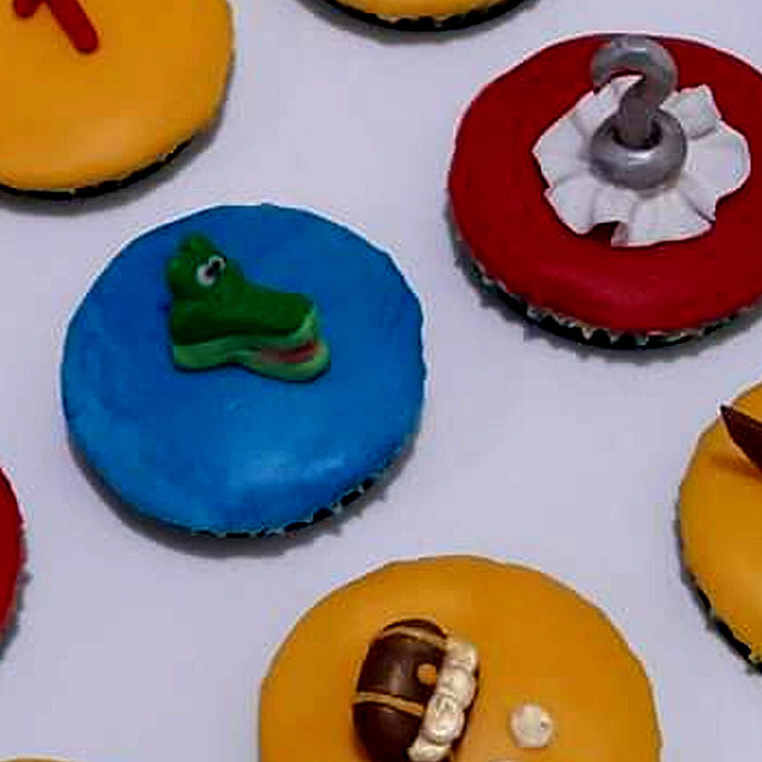 Online Jake And Neverland Red Velvet Cupcakes Gift Delivery in Qatar - FNP