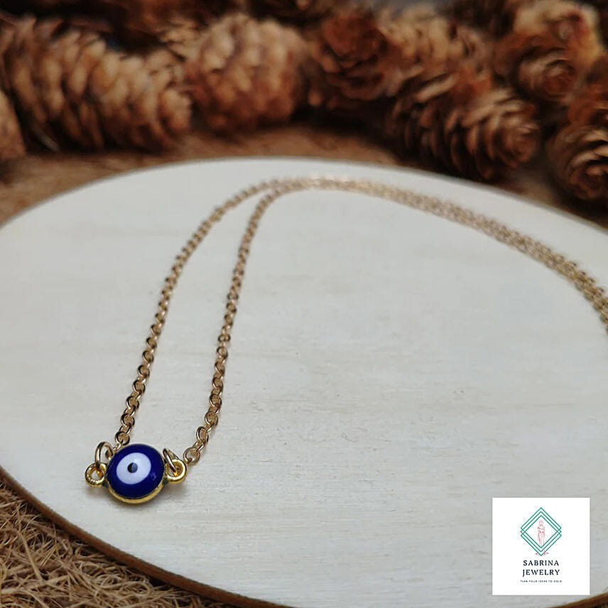 Online Evil Eye Silver Necklace Silver Color Gift Delivery in Qatar - FNP