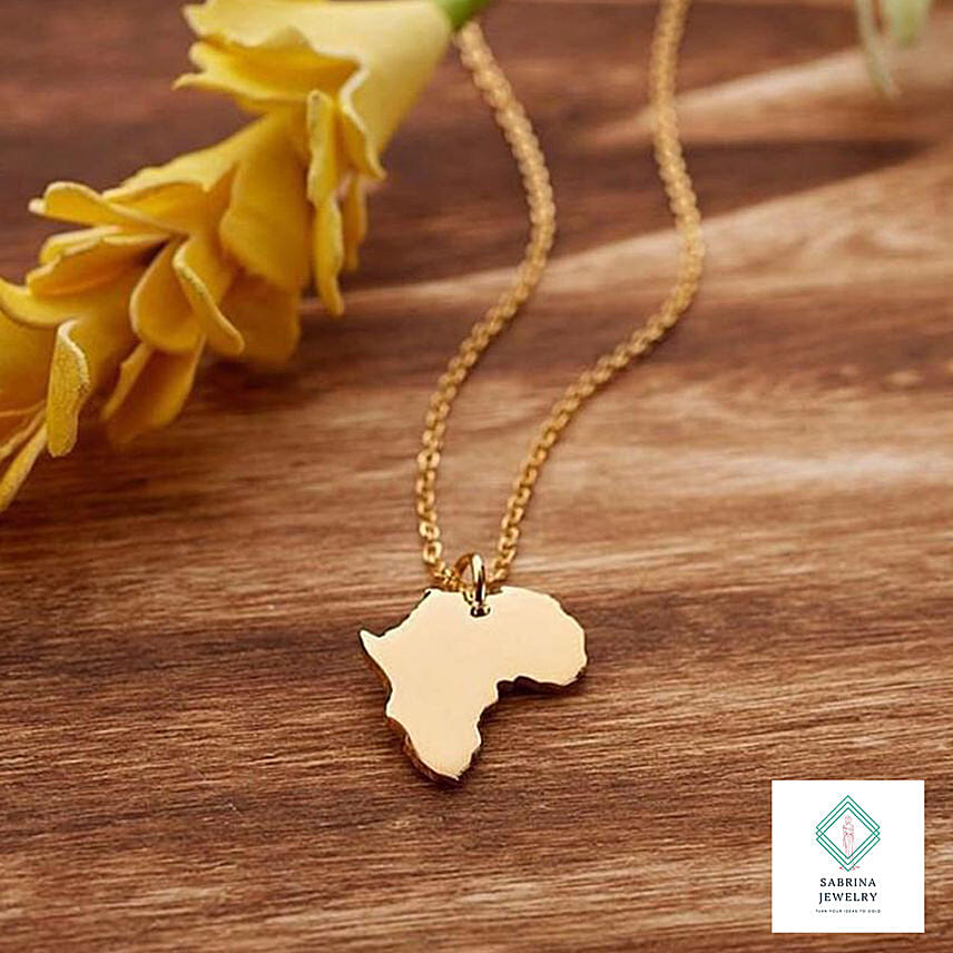 Online Personalized Map Silver Necklace Rose Gold Color Gift Delivery ...