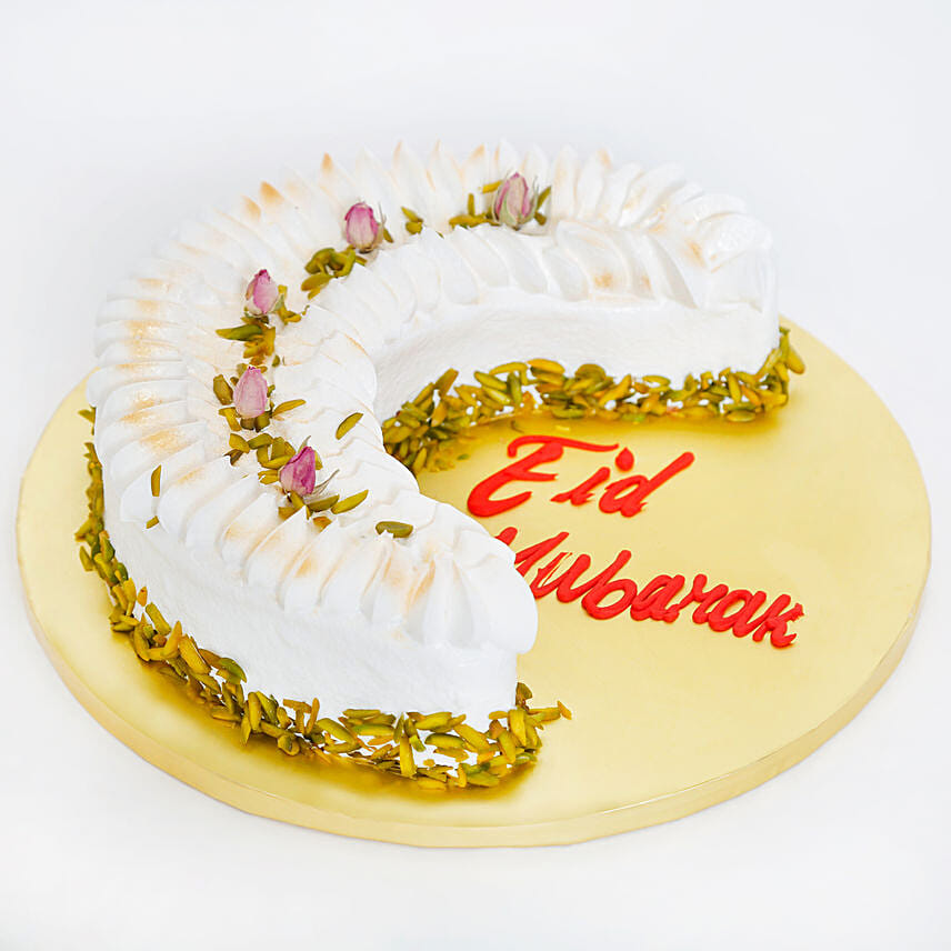 Online Half Moon Eid Mubarak Cake Gift Delivery in Qatar - FNP