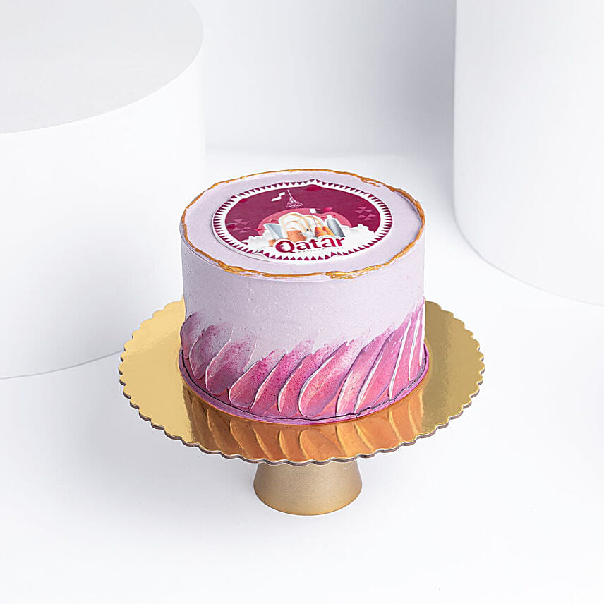 Online I Love Qatar Chocolate Cake Gift Delivery in Qatar - Fnp.ae