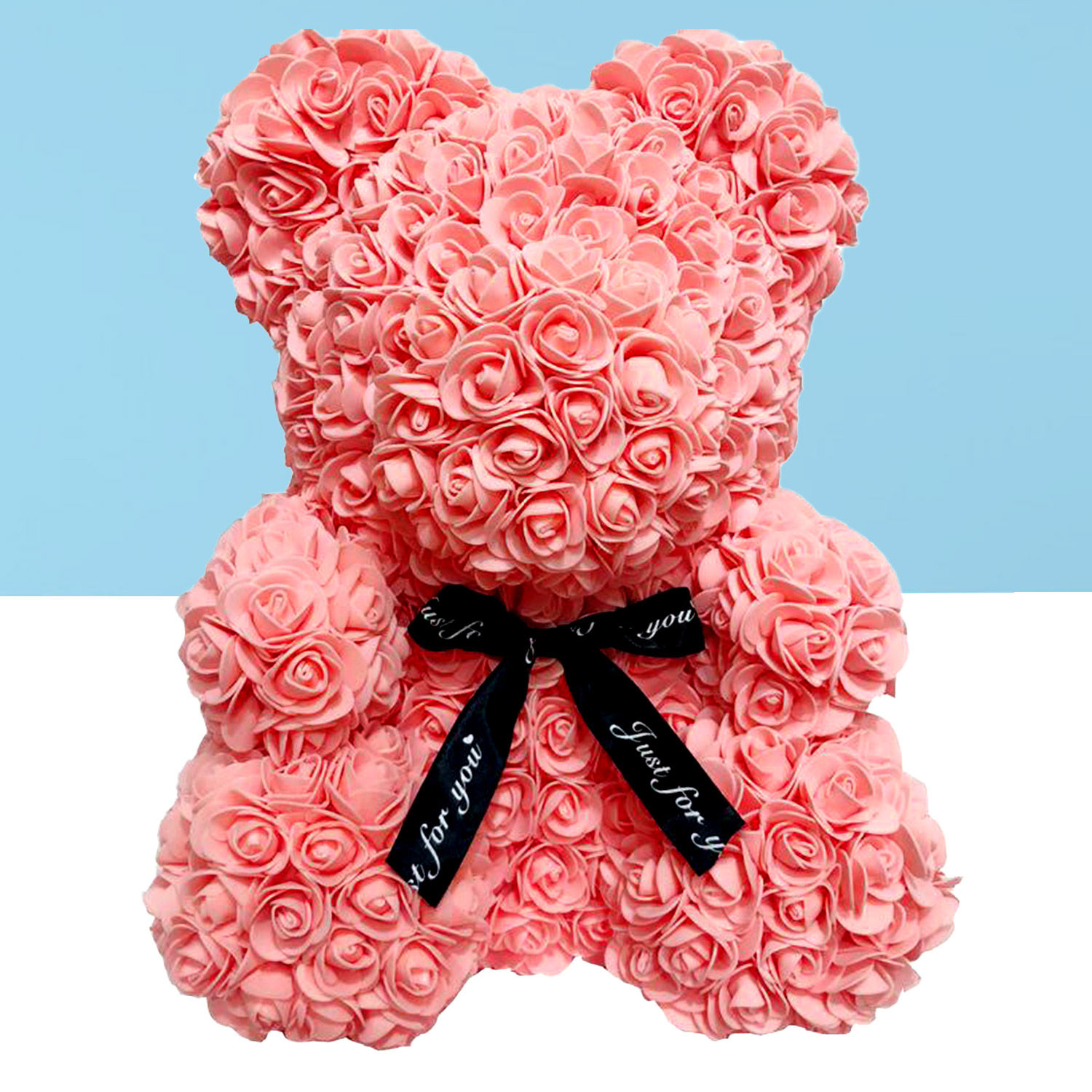 Online Artificial Pink Roses Teddy Gift Delivery in Qatar - FNP