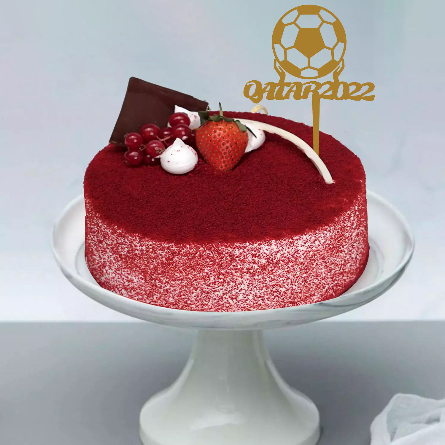 Online Red Velvet Cake For FWC Qatar 2022 1.5 Kg Gift Delivery in Qatar ...