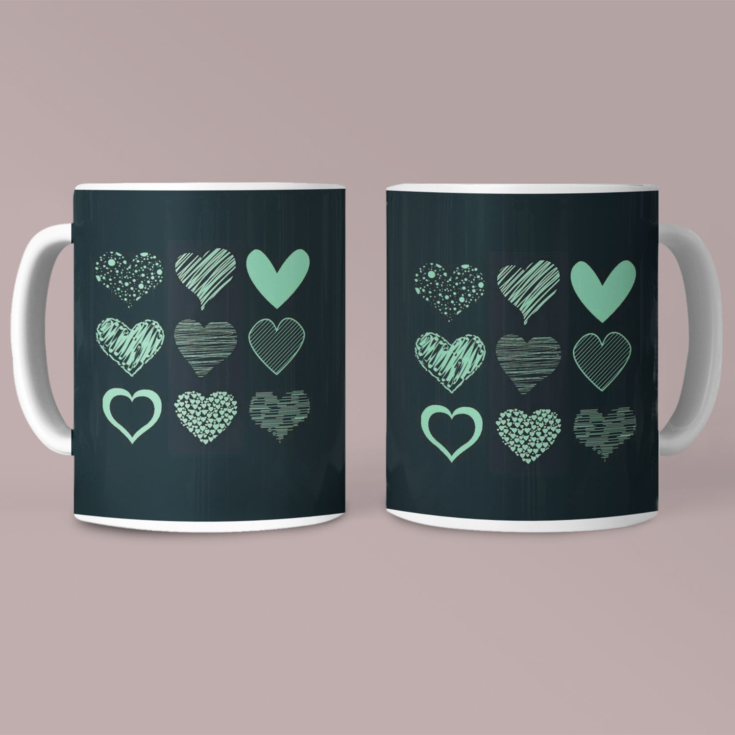 Online Black Heart Mug Combo Gift Delivery in Qatar - Fnp.ae
