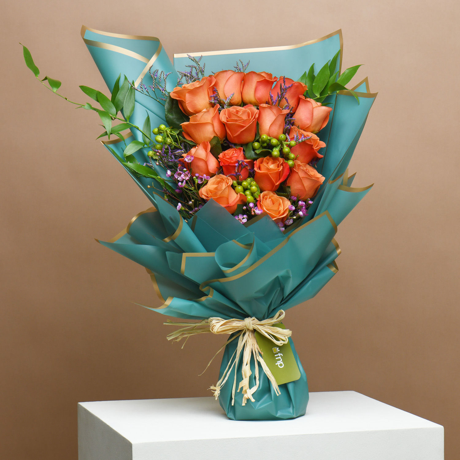 Online Harvest Glow Roses Bouquet Gift Delivery in Qatar - FNP