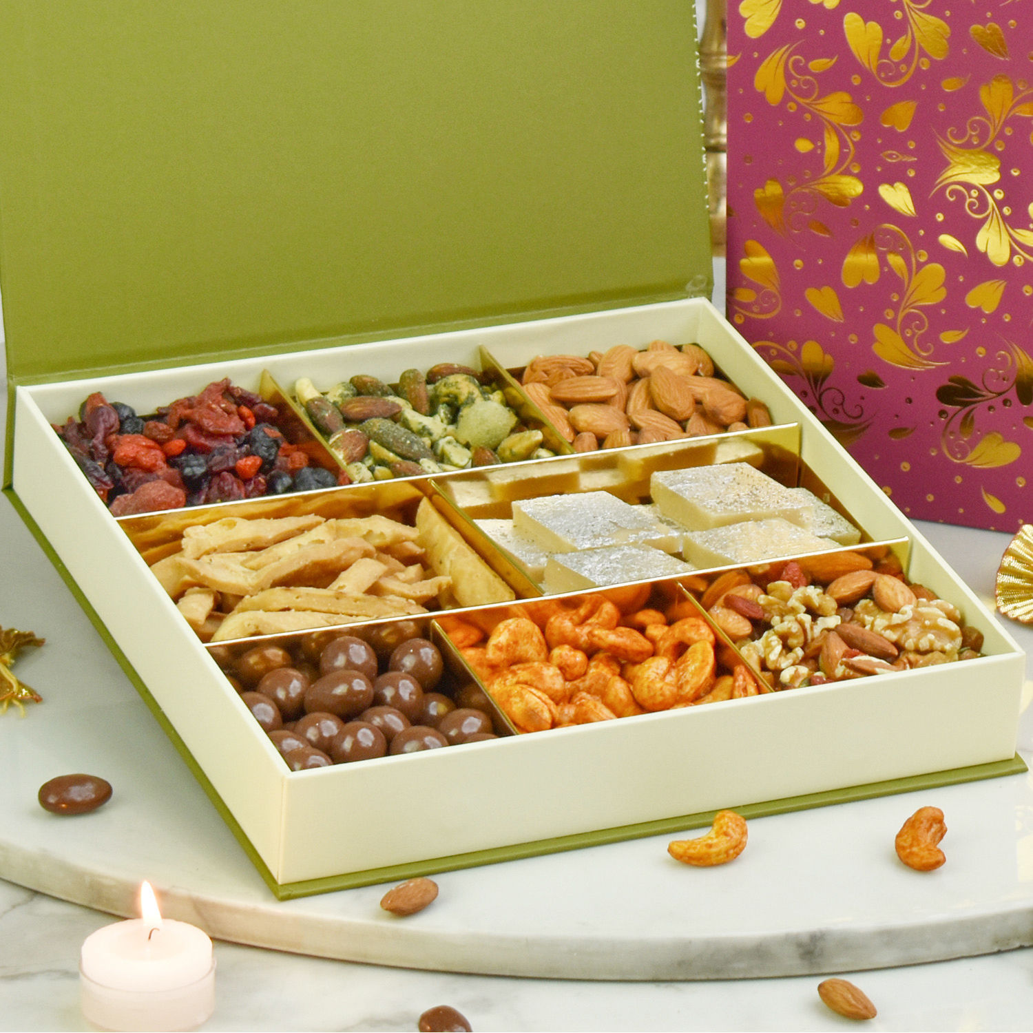 Online Assorted Sweets and Dry Fruits Big Box Gift Delivery in Qatar - FNP