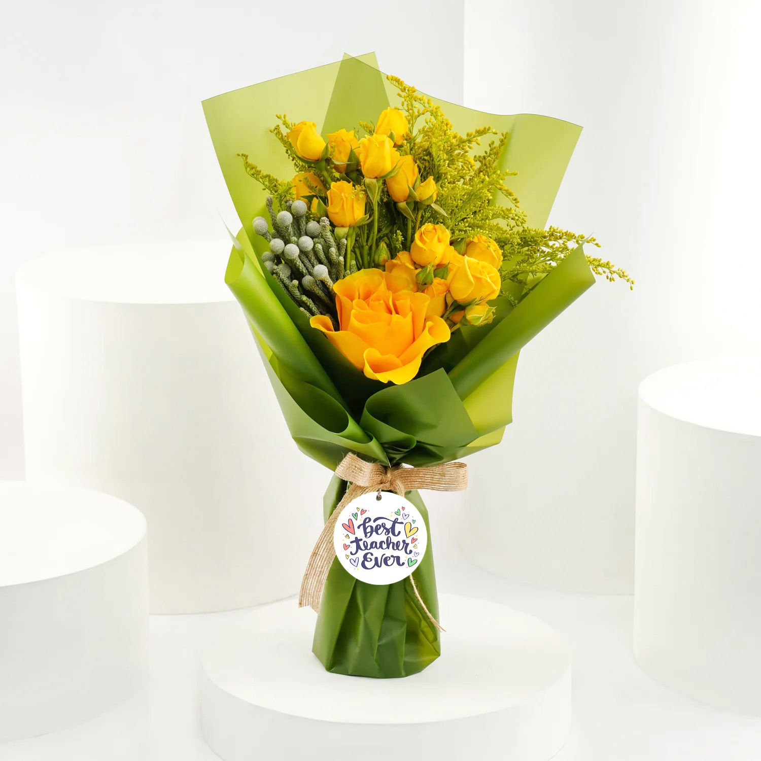 Online Yellow Elegance Roses Bouquet Gift Delivery in Qatar - FNP