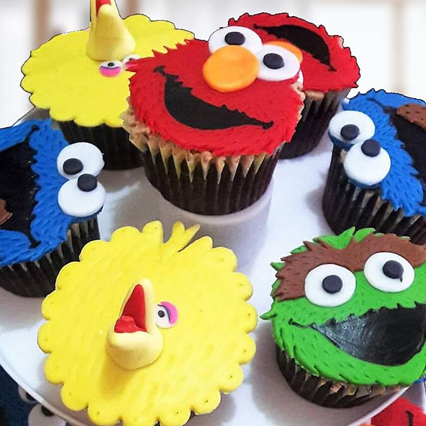 Online Sesame Street Lemon Cupcakes Gift Delivery in Saudi-arabia - FNP