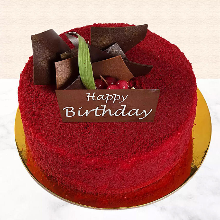 Online 500Gm Red Velvet Cake For Birthday Gift Delivery in Saudi-arabia ...