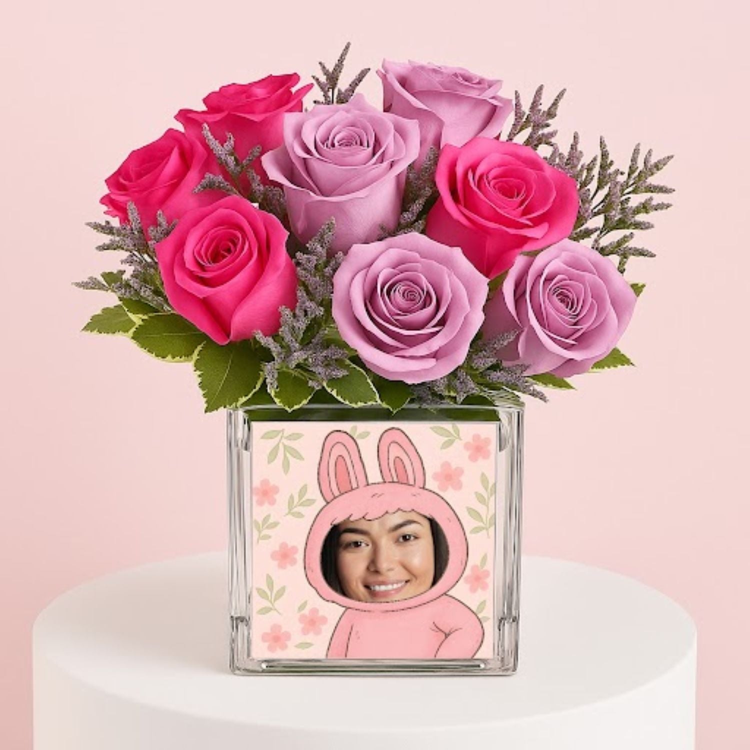 Online Trendy Gifts Labubu Doll Customized Rose Vase Gift Delivery in ...