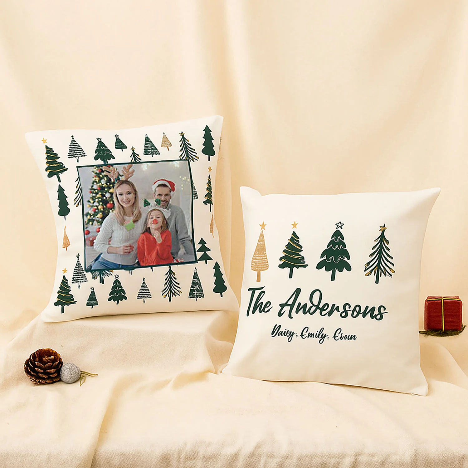Online Holiday Cheer Personalised Cushion Set Gift Delivery in Saudi ...