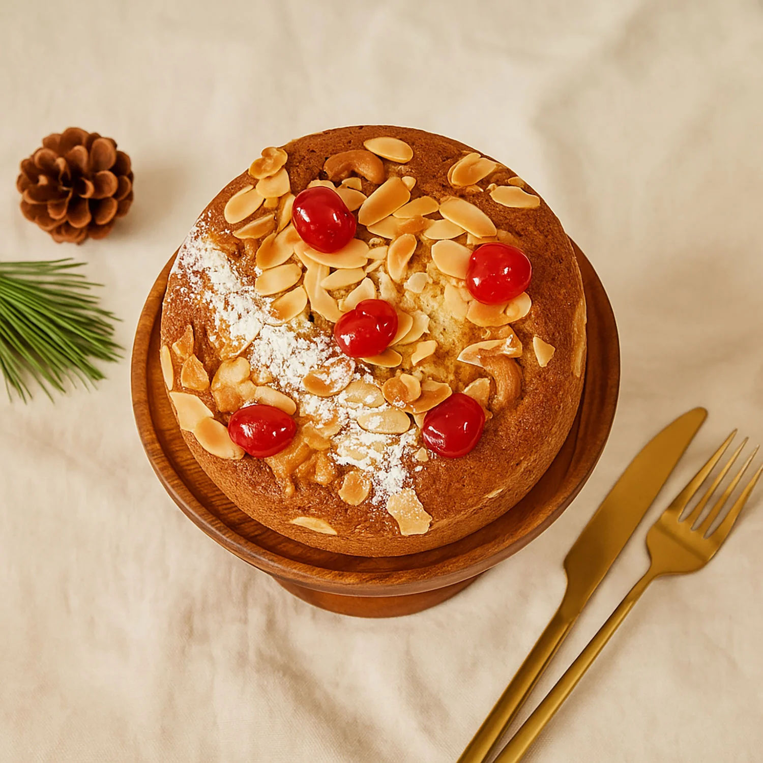 Online Cherry And Almond Flakes Cake Gift Delivery in Saudi-arabia - Fnp.ae