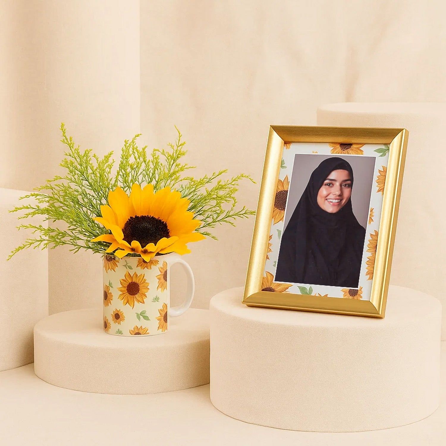 Online Sunflower Mug N Photo Frame Combo Gift Delivery in Saudi-arabia ...