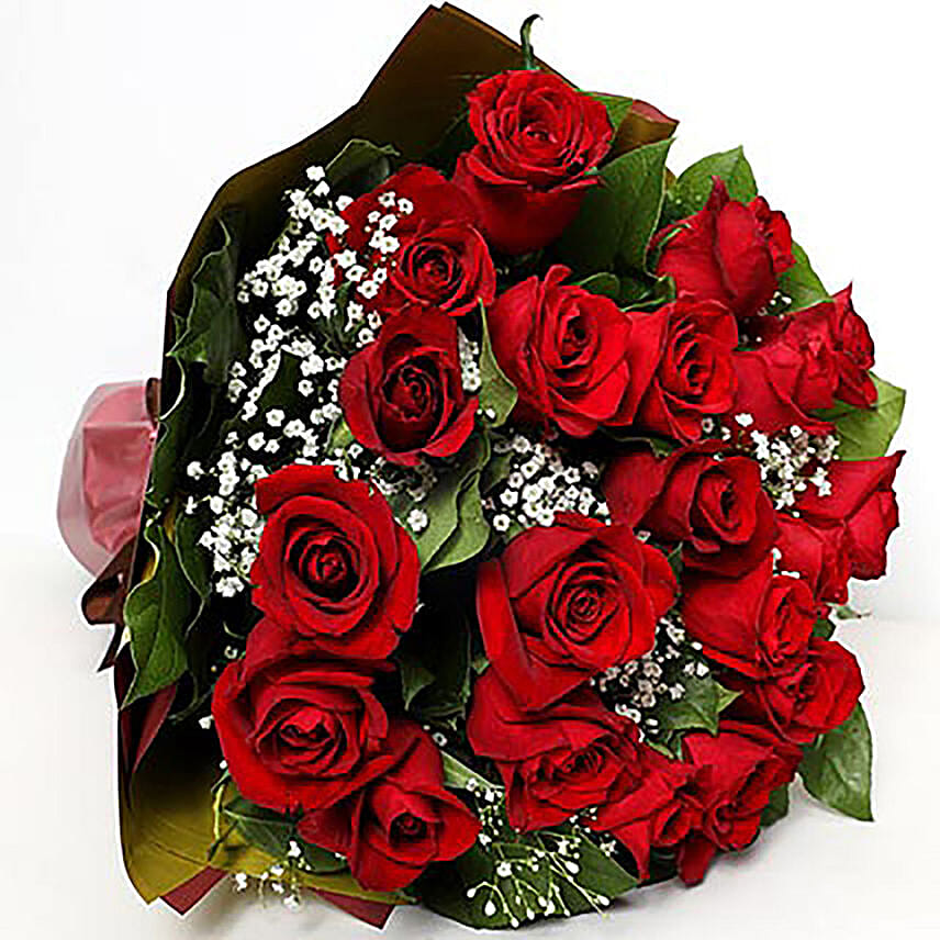 Online Elegant Bouquet Of 20 Roses Gift Delivery in Singapore - FNP
