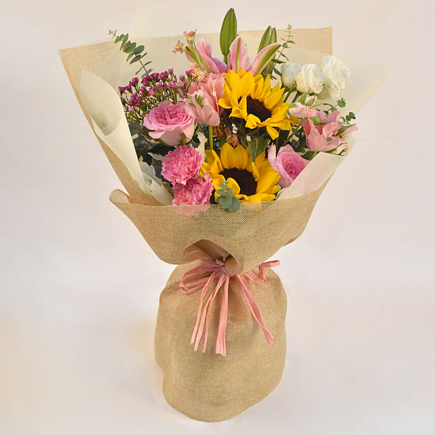 Online Joyous Mixed Flowers Bouquet Gift Delivery in Singapore - FNP