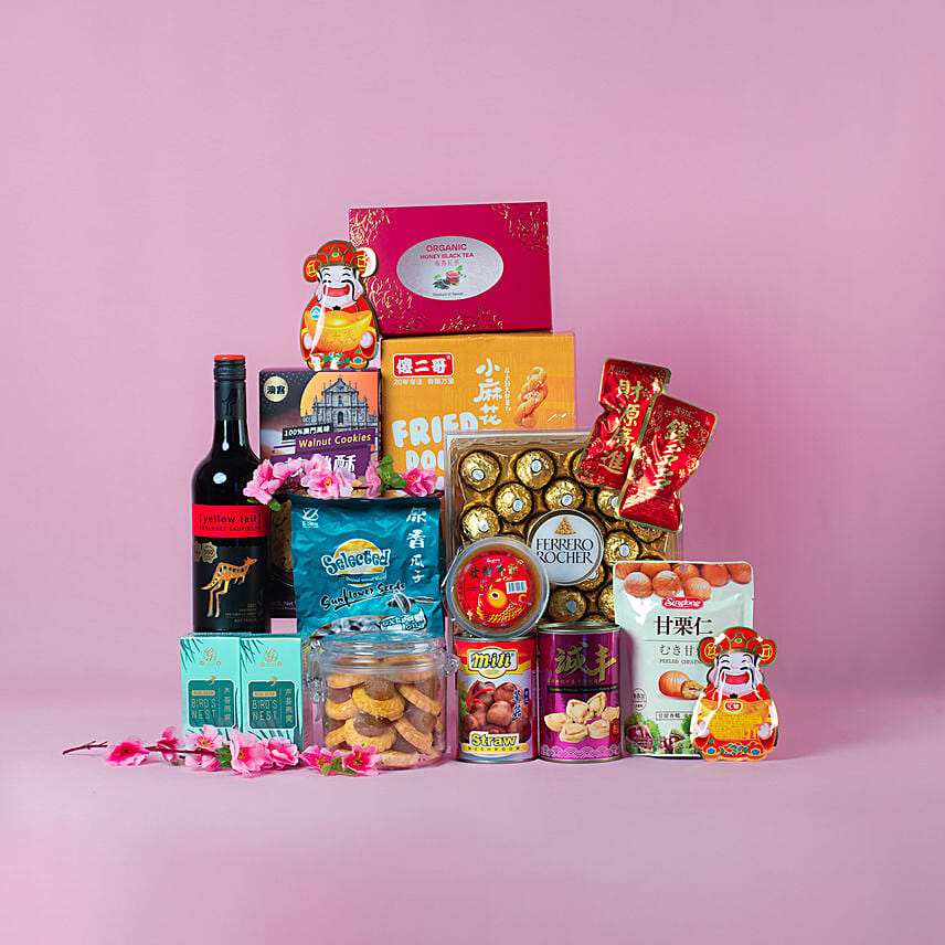 Online Festive Wishes Leather Gift Basket Gift Delivery in Singapore ...