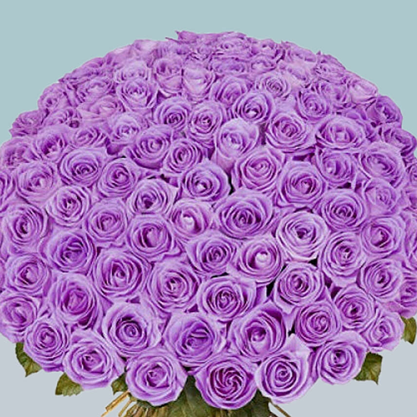 Online 99 Purple Roses Bouquet For Valentine Gift Delivery in Singapore ...