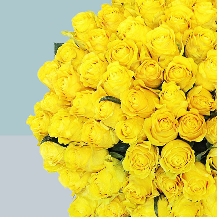 Online 99 Yellow Roses Bouquet For Valentine Gift Delivery in Singapore ...