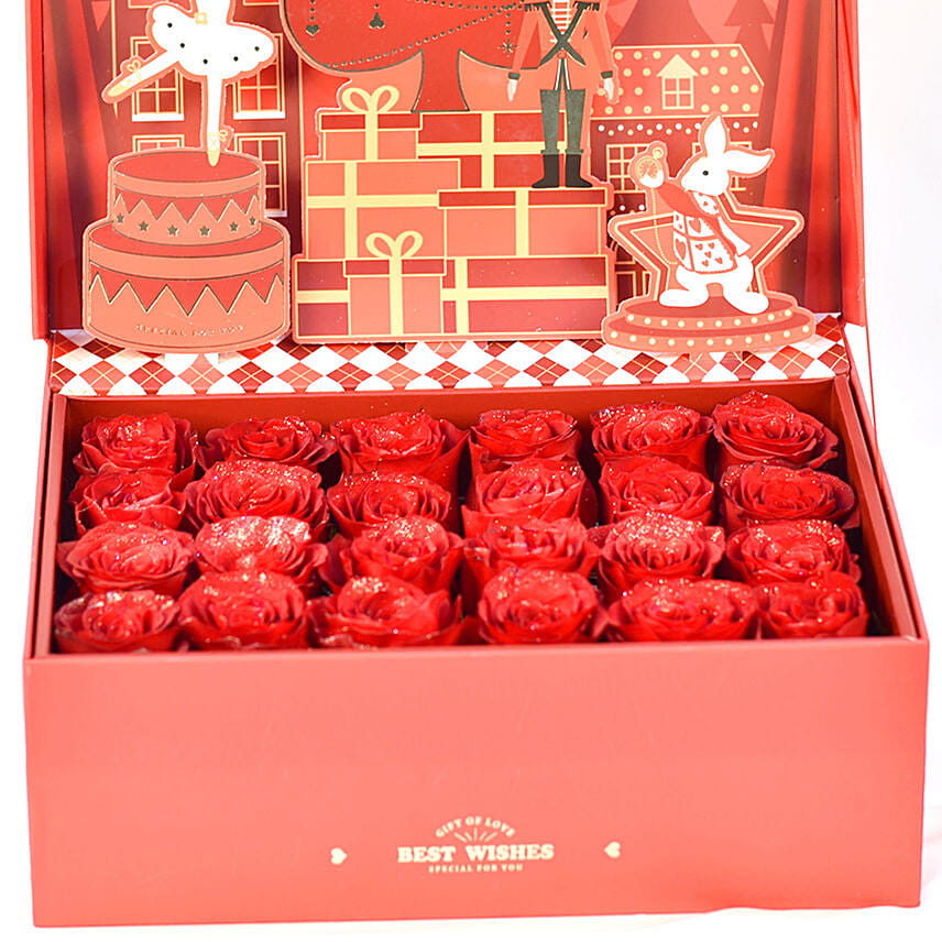 أون لاين Gift of Love Best Wishes Roses Arrangement توصيل هدايا في ...