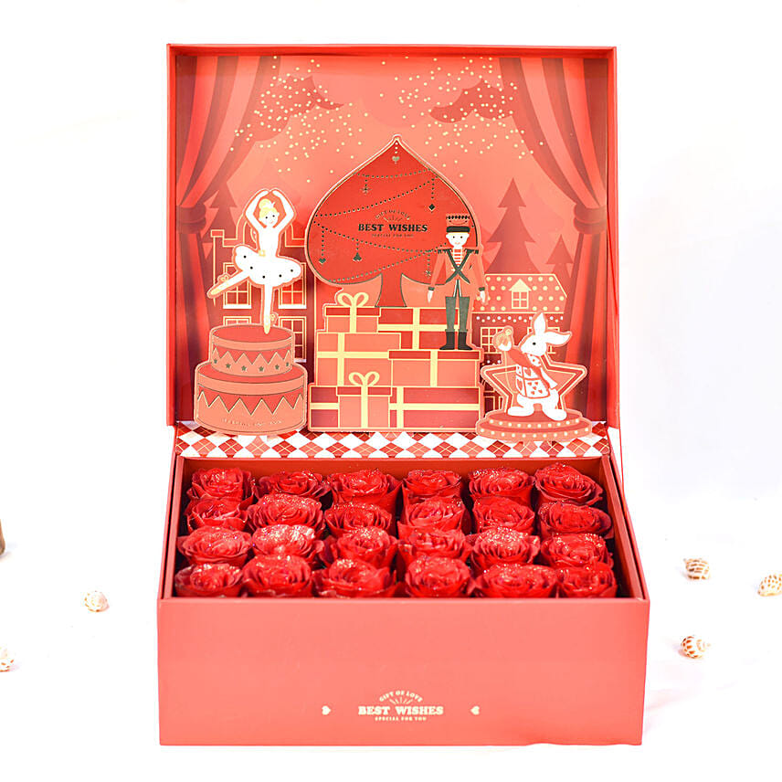 أون لاين Gift of Love Best Wishes Roses Arrangement توصيل هدايا في ...