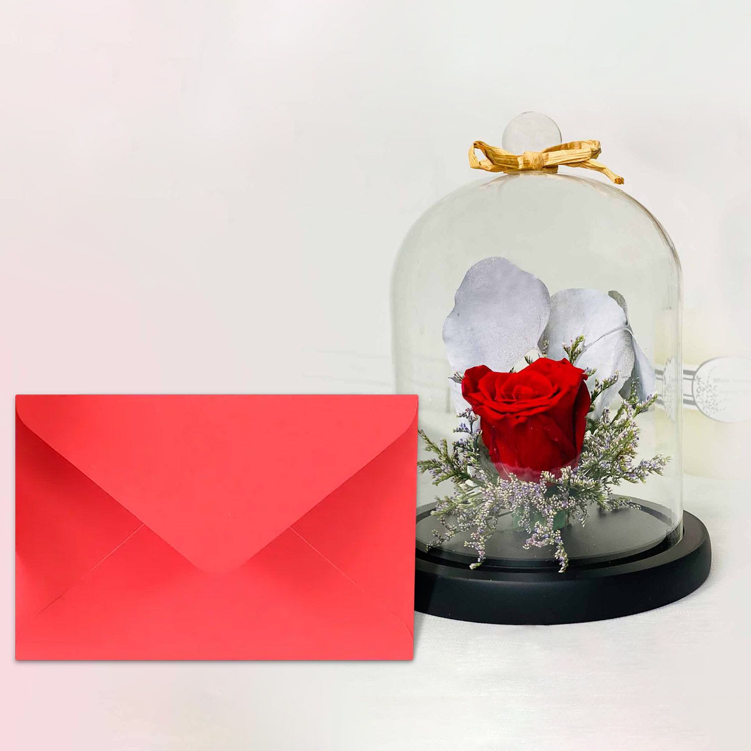 Online Forever Red Rose With Greeting Card Gift Delivery in Singapore - FNP
