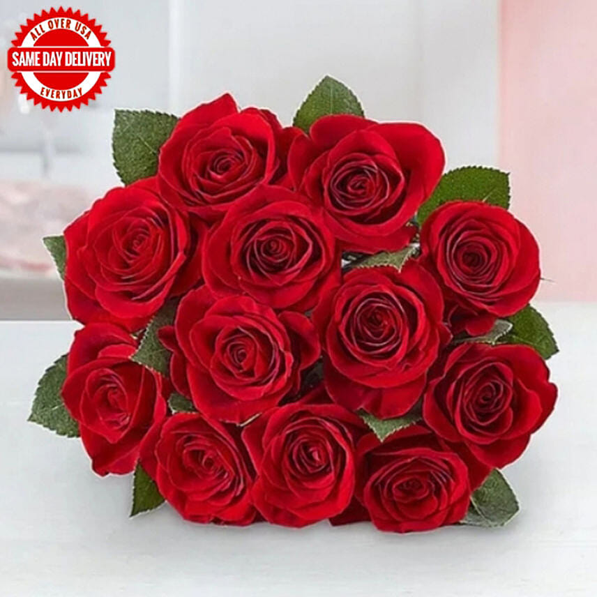 Online Dozen Red Rose Bouquet Gift Delivery in Usa - FNP