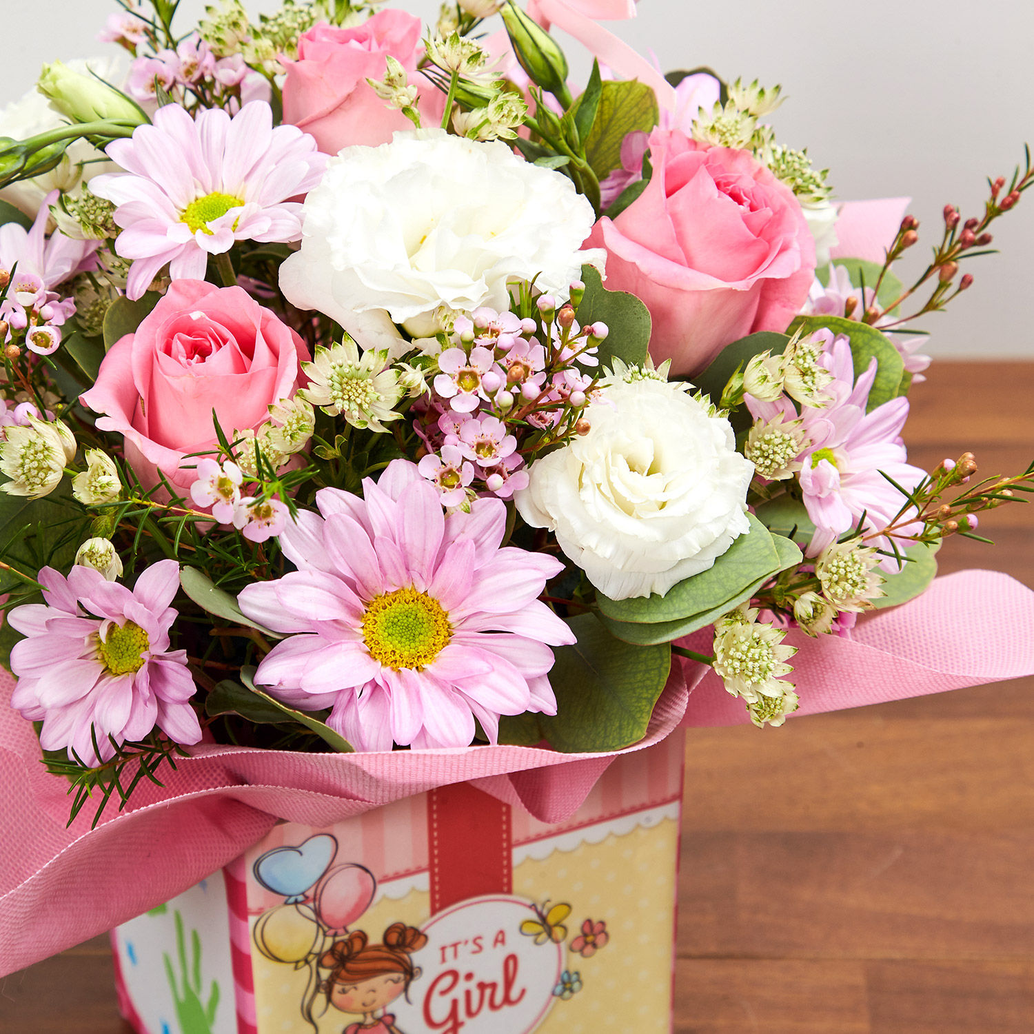 Order It's A Girl Flower Vase Online | Same-Day Delivery UAE - Fnp.ae