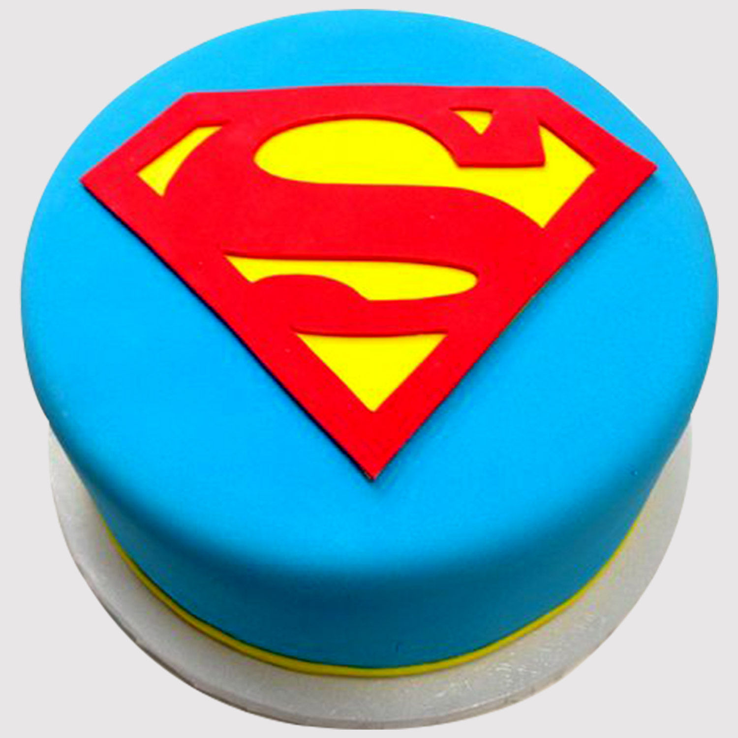 Online Superman Logo Vanilla Cake Gift Delivery in UAE - FNP