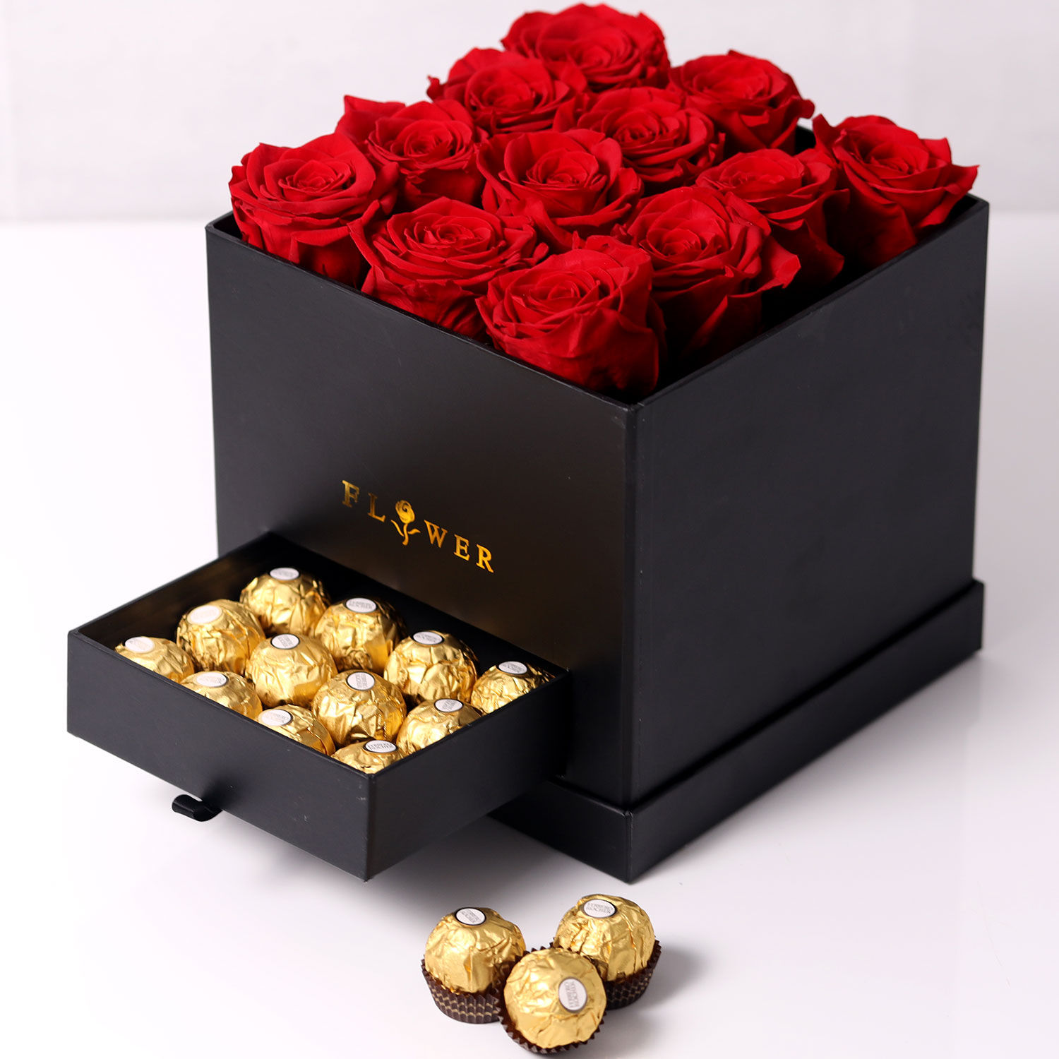 Order Forever Red Roses With Rochers In Box Online | Same-Day Delivery ...