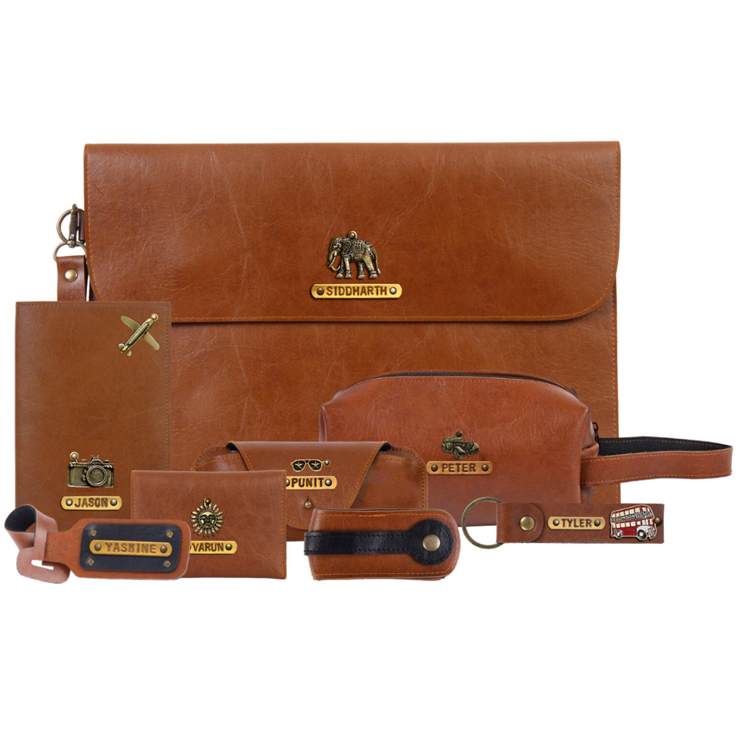 Order Fashionable Personalised Travel Hamper Brown Online | Same-Day ...