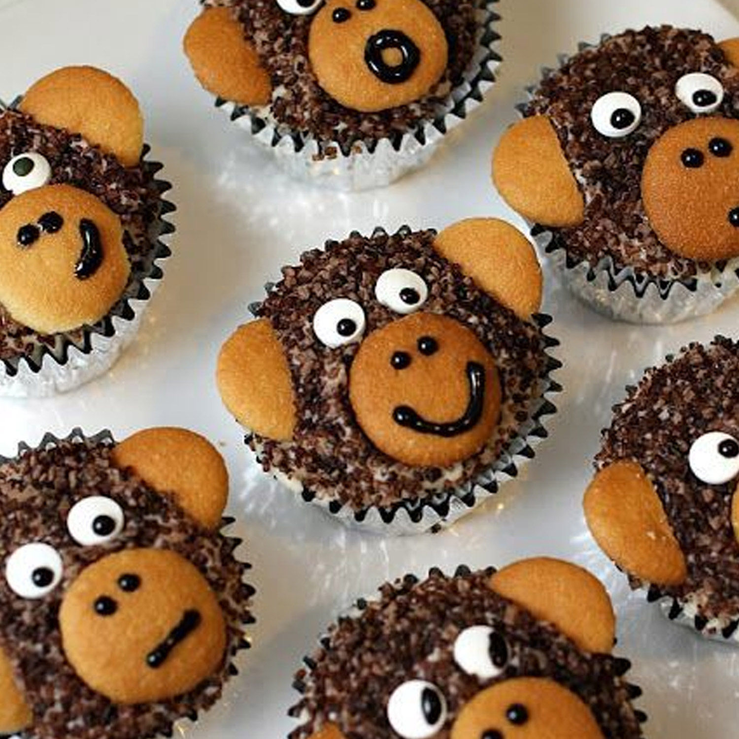 Order Cute Monkey Designer Chocolate Cupcakes Set Of 6 Online | Same ...