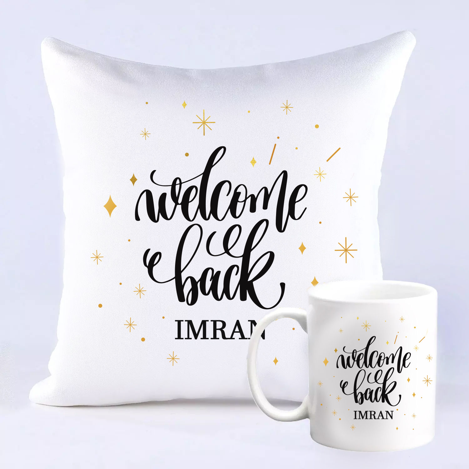 Order Personalized Welcome Back Cusion and Mug Online | Same-Day ...