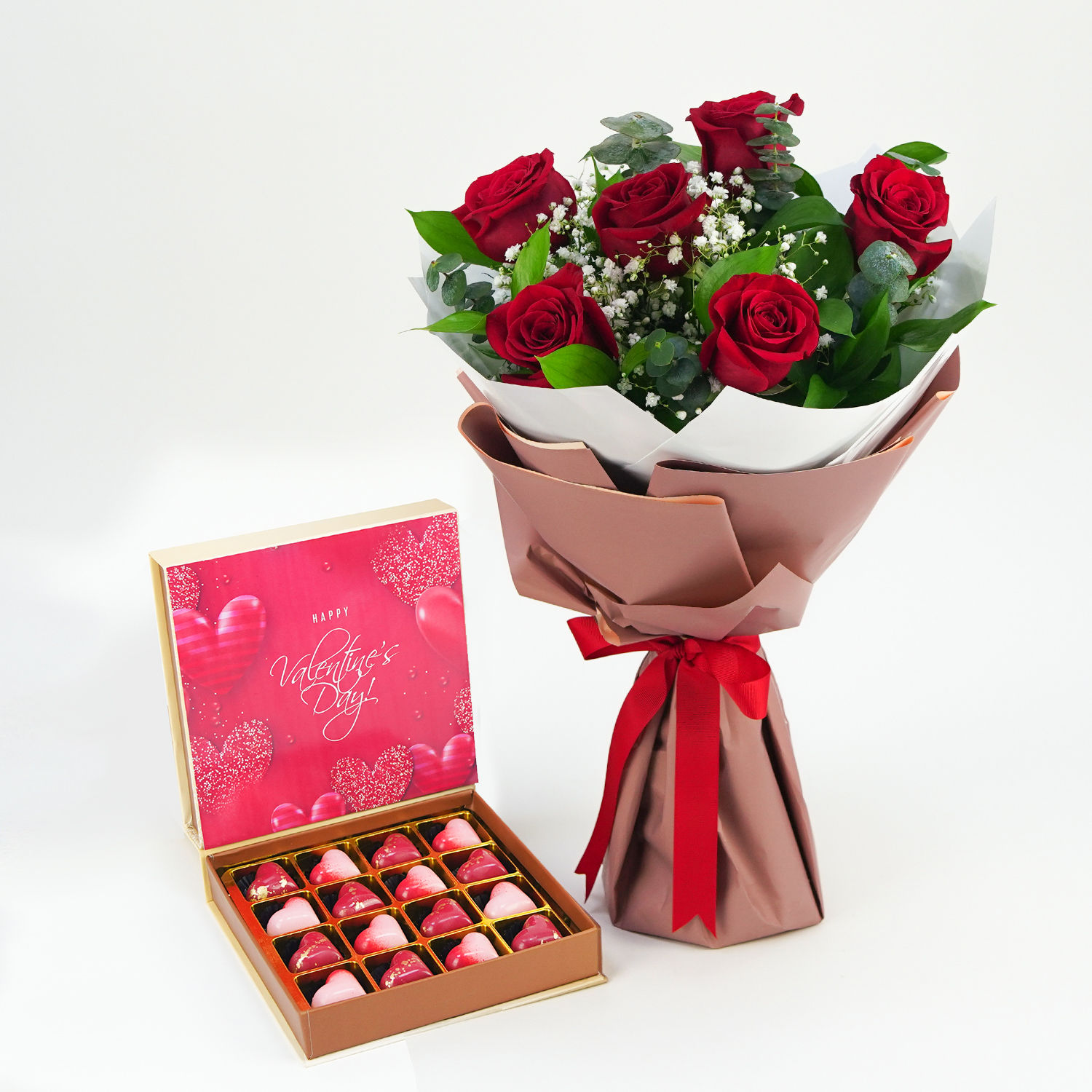 Online Valentines Day Chocolates n Roses Gift Delivery in UAE - FNP