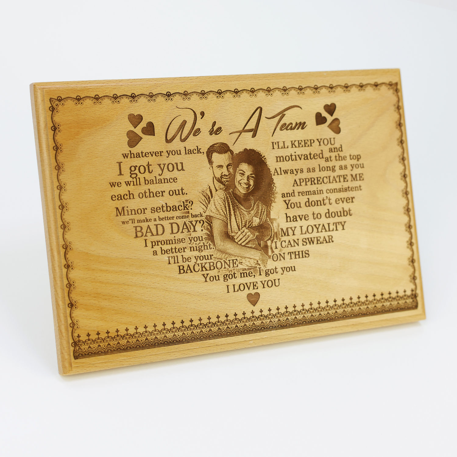 Order We Are A Team Personalized Photo Plaque Online | Same-Day ...