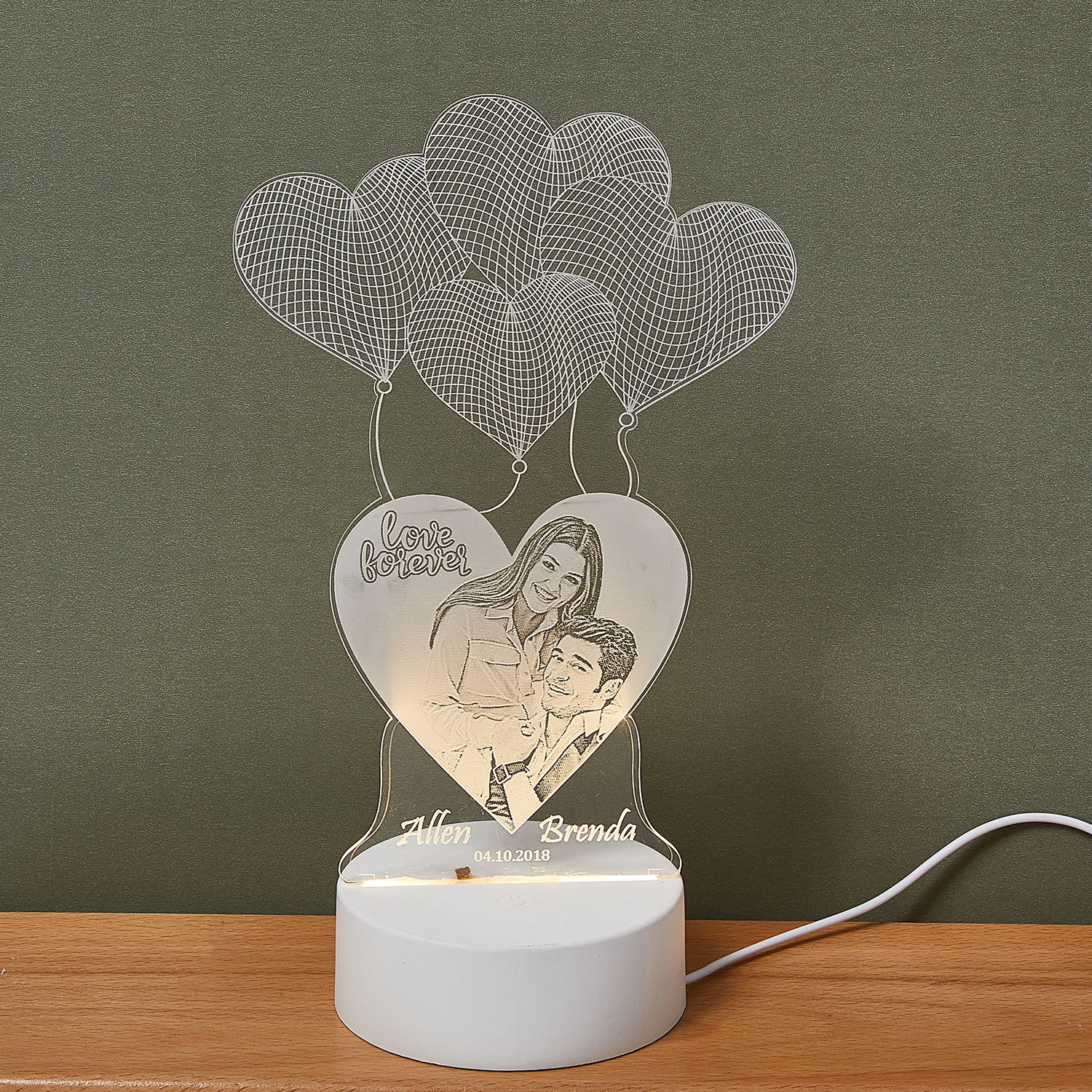 Order Celebrating Love Personalised LED Lamp Online | Same-Day Delivery ...