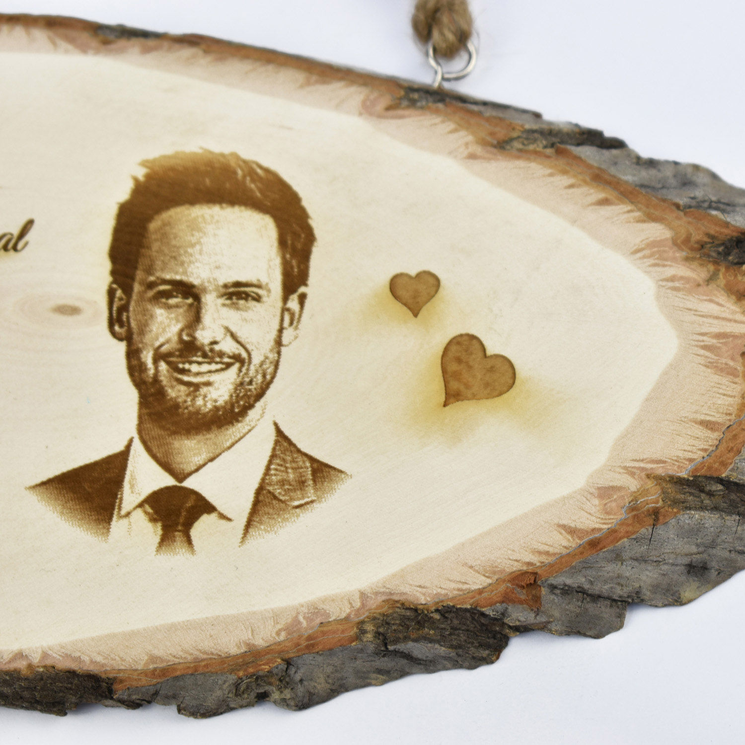 Order Personalised Engraved hanging Wooden Log for Father Online | Same ...