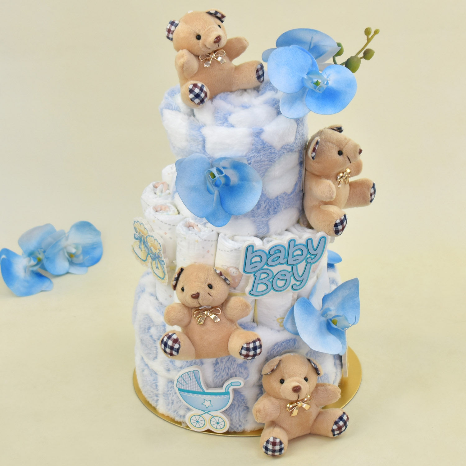 Order Baby Boy Happiness Diaper Bouquet Online | Same-Day Delivery UAE ...