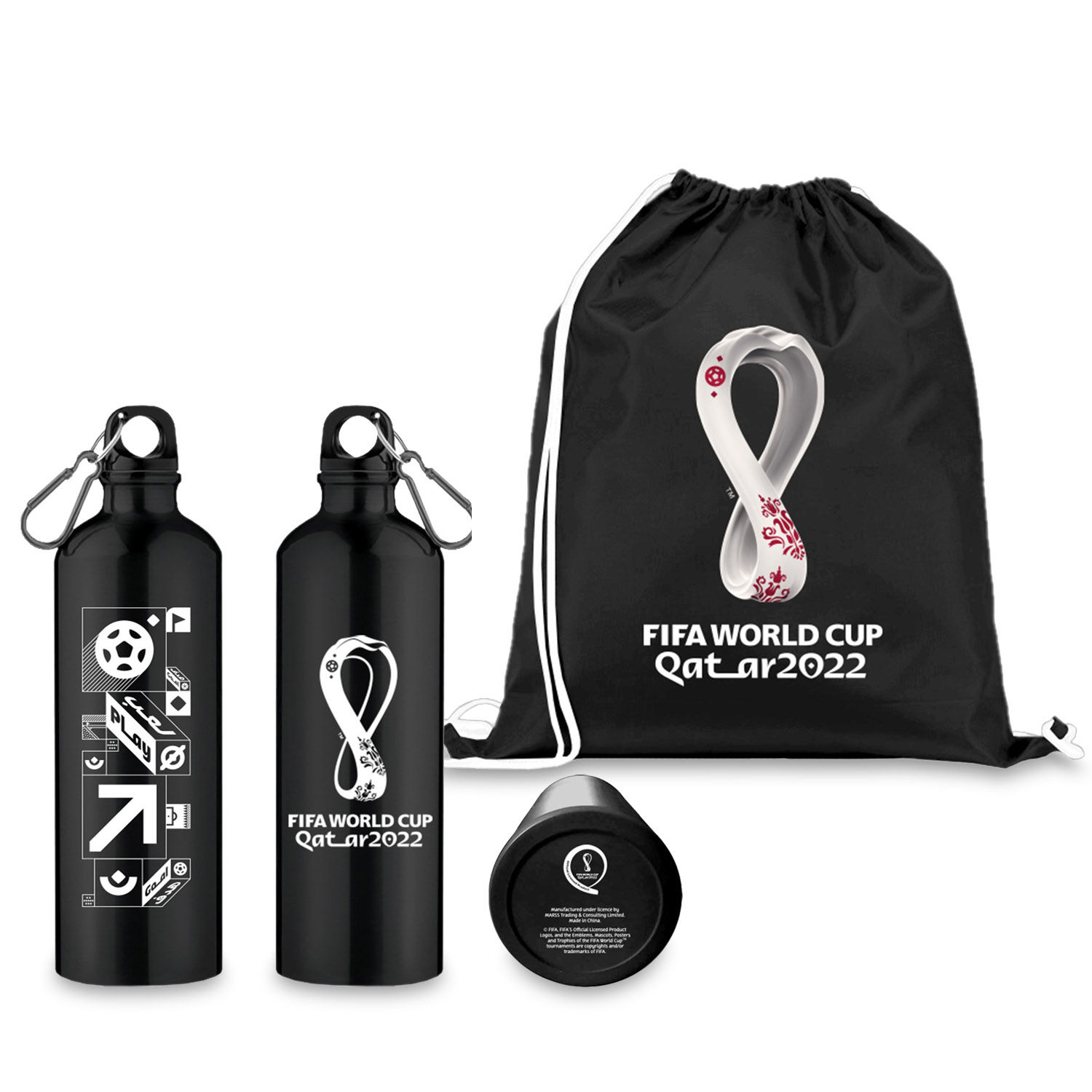 Order Drawstring Sport Bag and Water Bottle Black Online | Same-Day ...