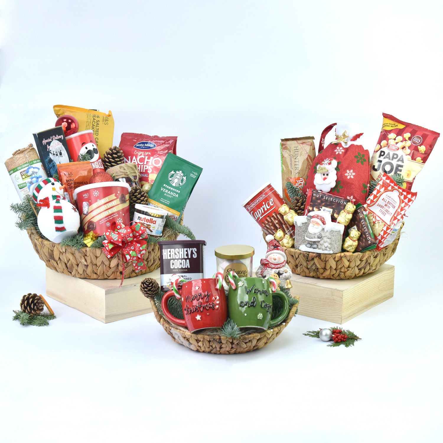 Order Set Of 3 Delicious Goodies Hamper for Christmas Online | Same-Day Delivery UAE - Fnp.ae