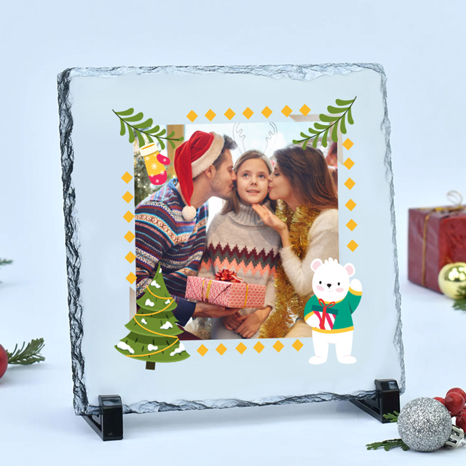 Order Christmas Greetings Stone Frame Online | Same-Day Delivery UAE ...