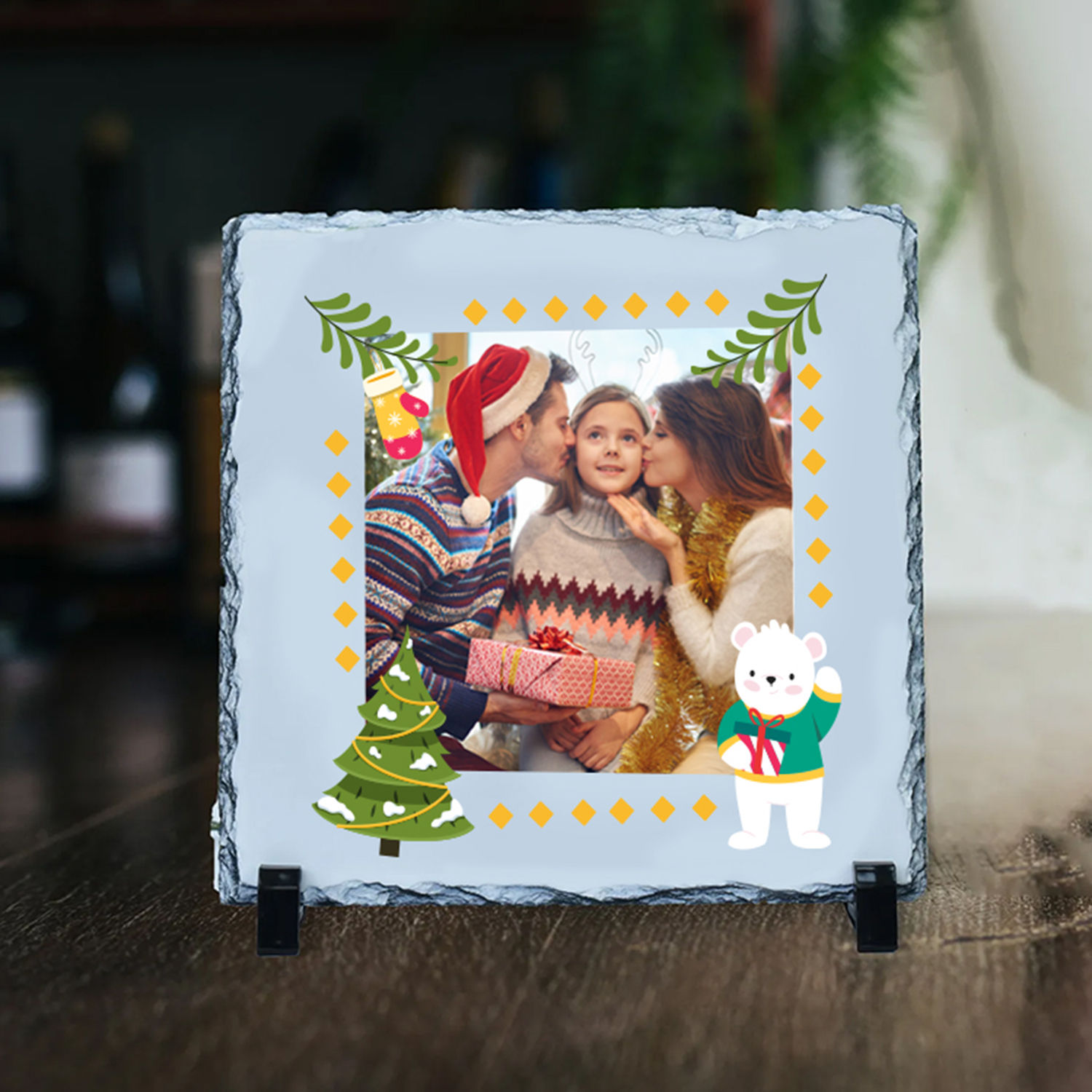 Order Christmas Greetings Stone Frame Online | Same-Day Delivery UAE ...